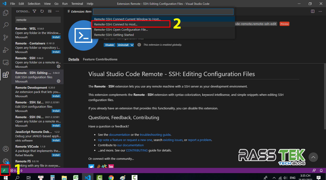 Điều Khiển Từ Xa Raspberry Pi Bằng SSH Từ Visual Studio Code